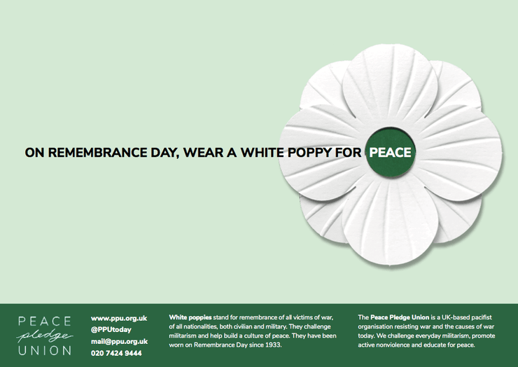 Wear a White Poppy (A3 Poster) – Peace Pledge Union